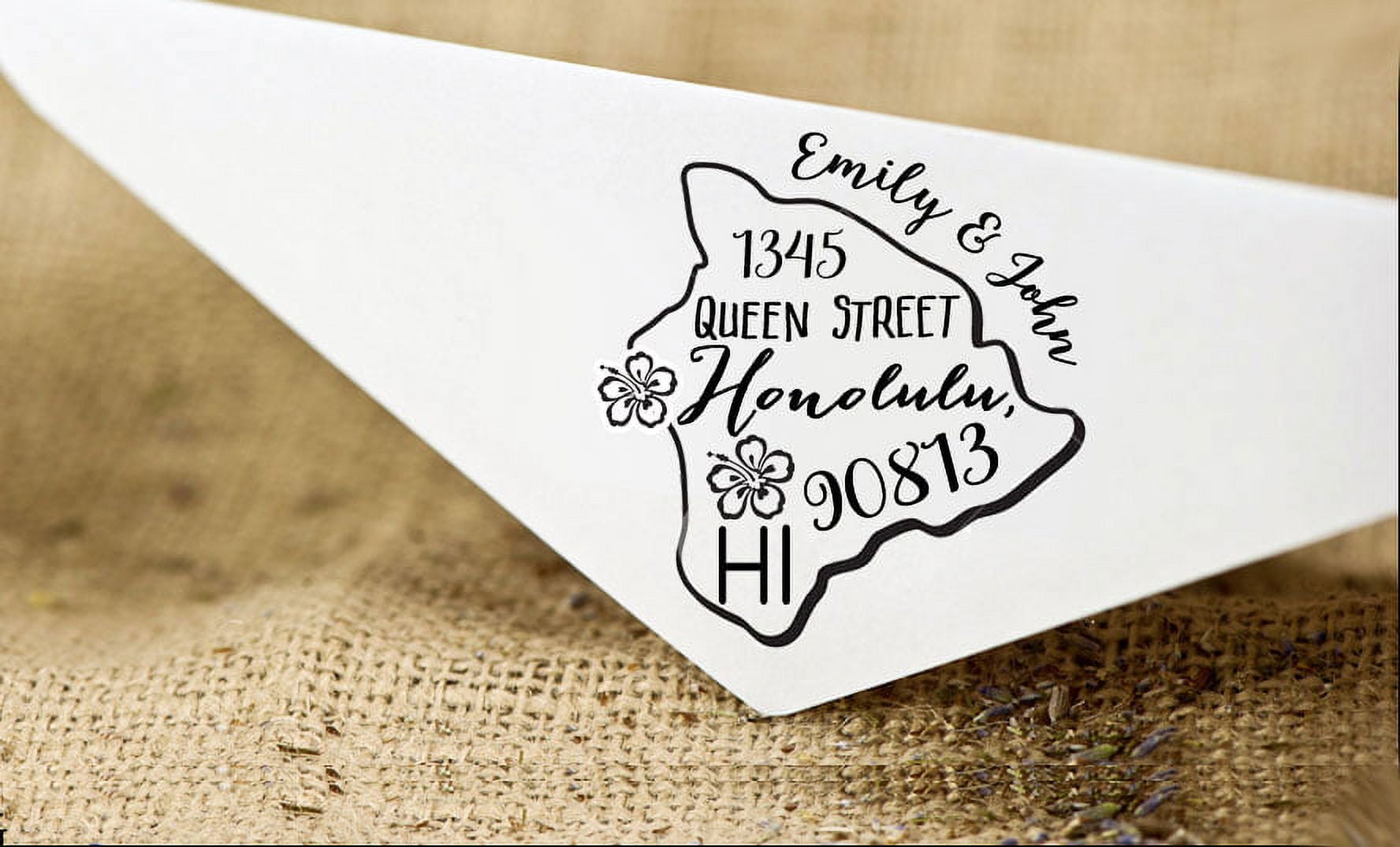 Self Inking Custom Return Address State Map Stamp Personalized Wedding ...