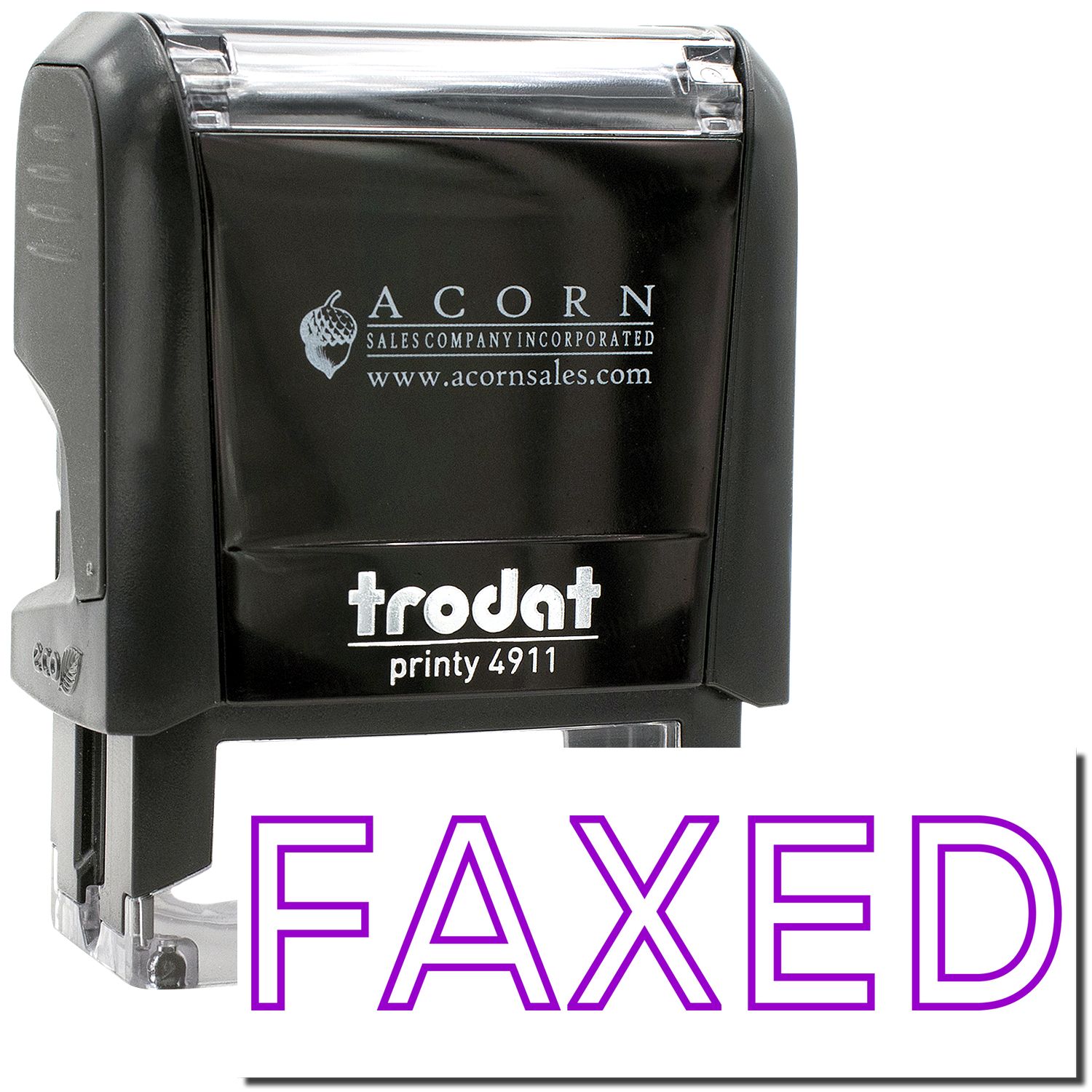 Self-Inking Faxed with Date Box Stamp, Trodat Printy 4911, Press and ...