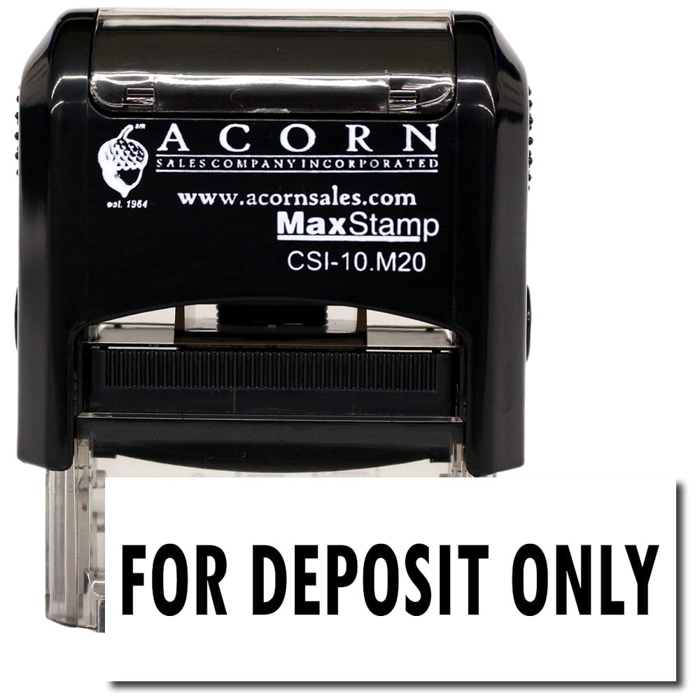 Self-Inking For Deposit Only Stamp with Red Ink - Walmart.com