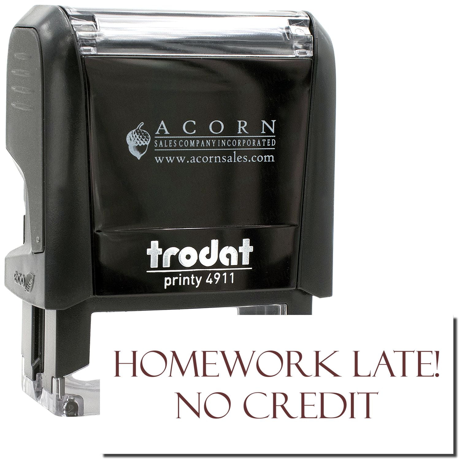 Self-Inking Homework Late No Credit Stamp, Trodat Printy 4911, Press ...