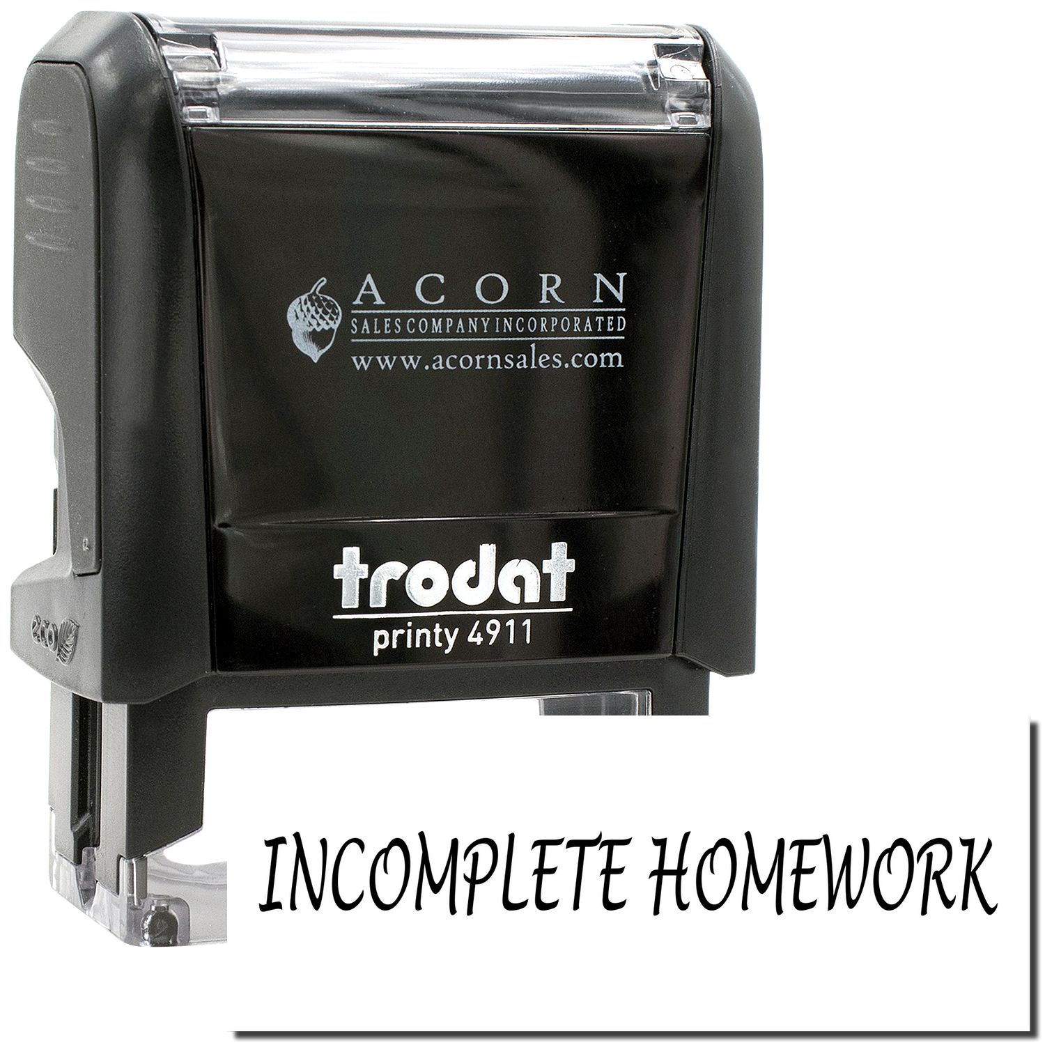 Self-Inking Incomplete Homework Stamp, Trodat Printy 4911, Press and ...