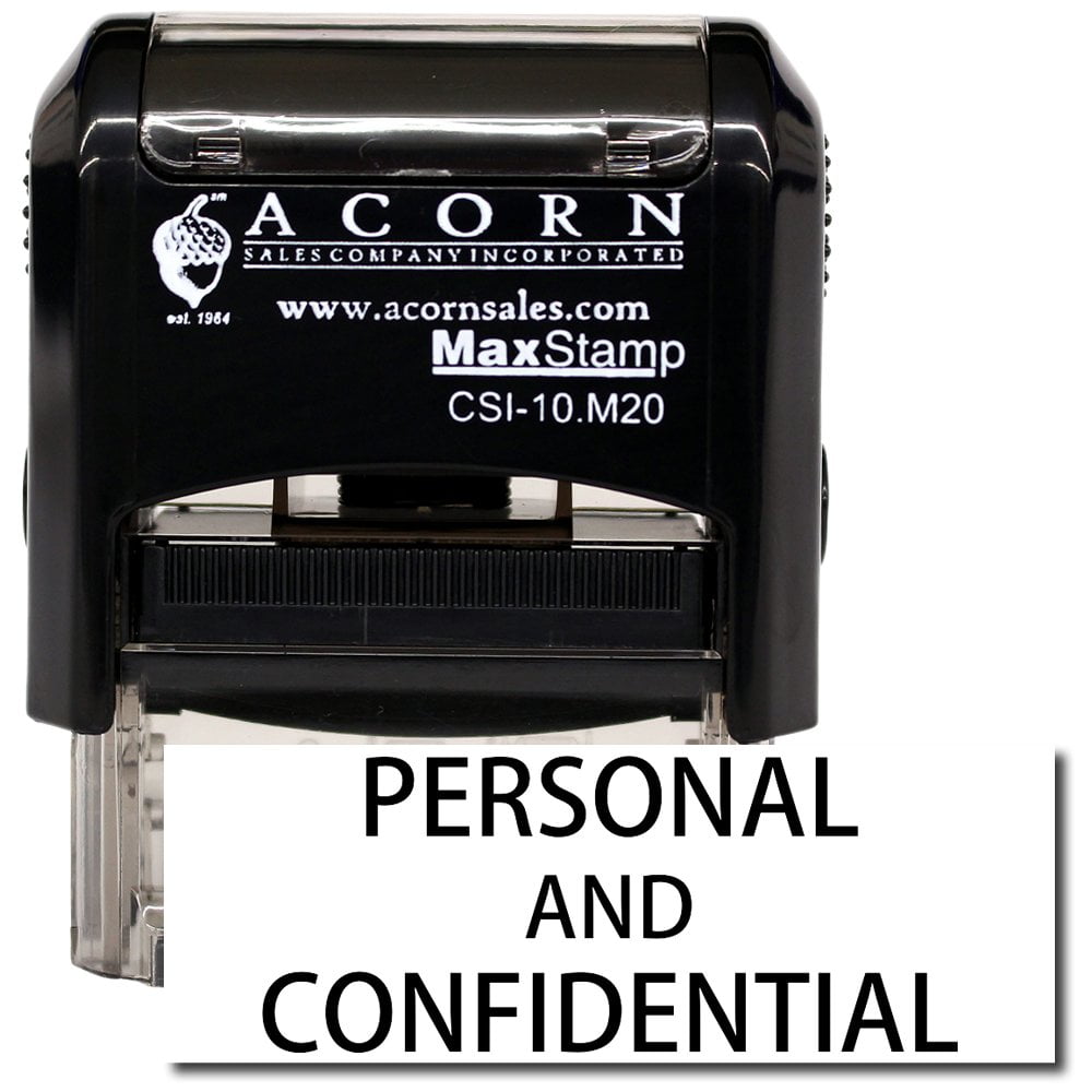 Self-Inking Personal Confidential Stamp with Red Ink - Walmart.com