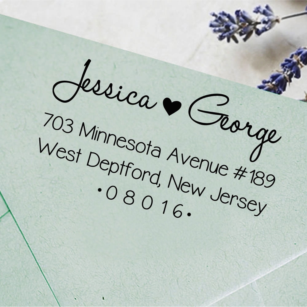 Self Inking Return Address Rubber Stamp Personalized Custom Wedding ...