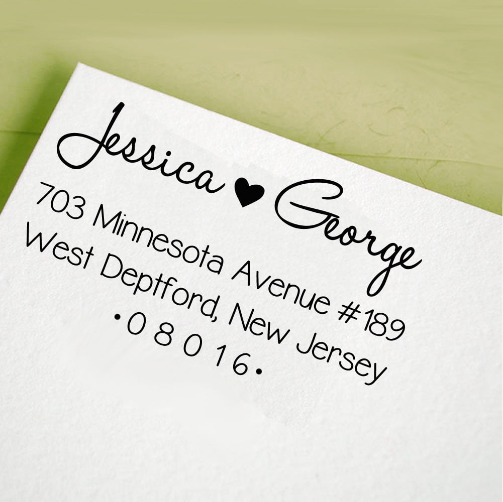 Self Inking Return Address Rubber Stamp Personalized Custom Wedding ...