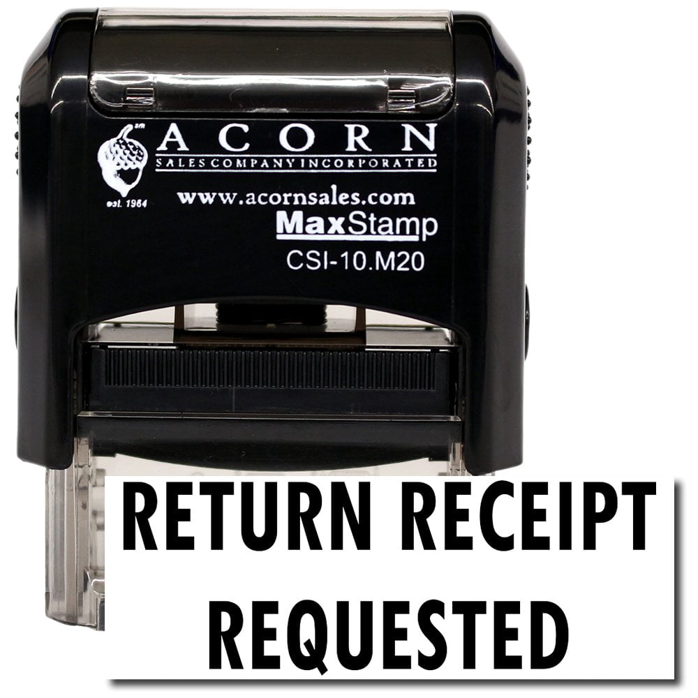 Self-Inking Return Receipt Requested Stamp with Pink Ink - Walmart.com