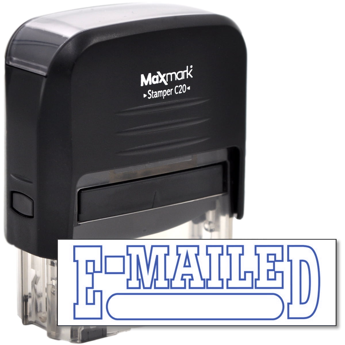 Self Inking Rubber Stamp with Blue Ink (E-MAILED) - Walmart.com