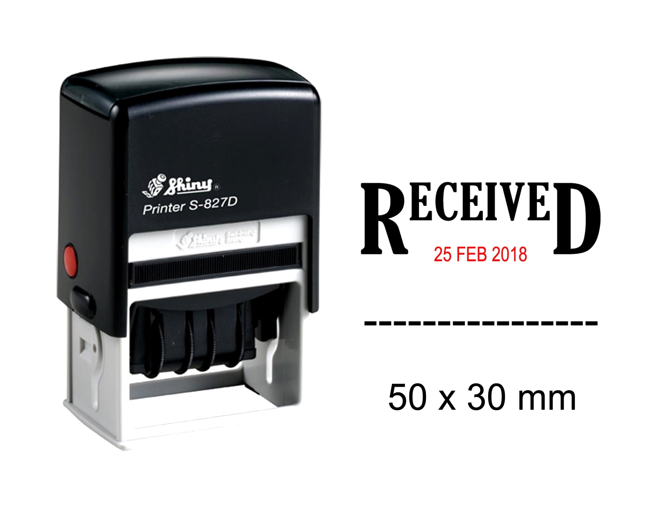 Self Inking Shiny Date Stamper With Received Text Ofiice Stationery ...