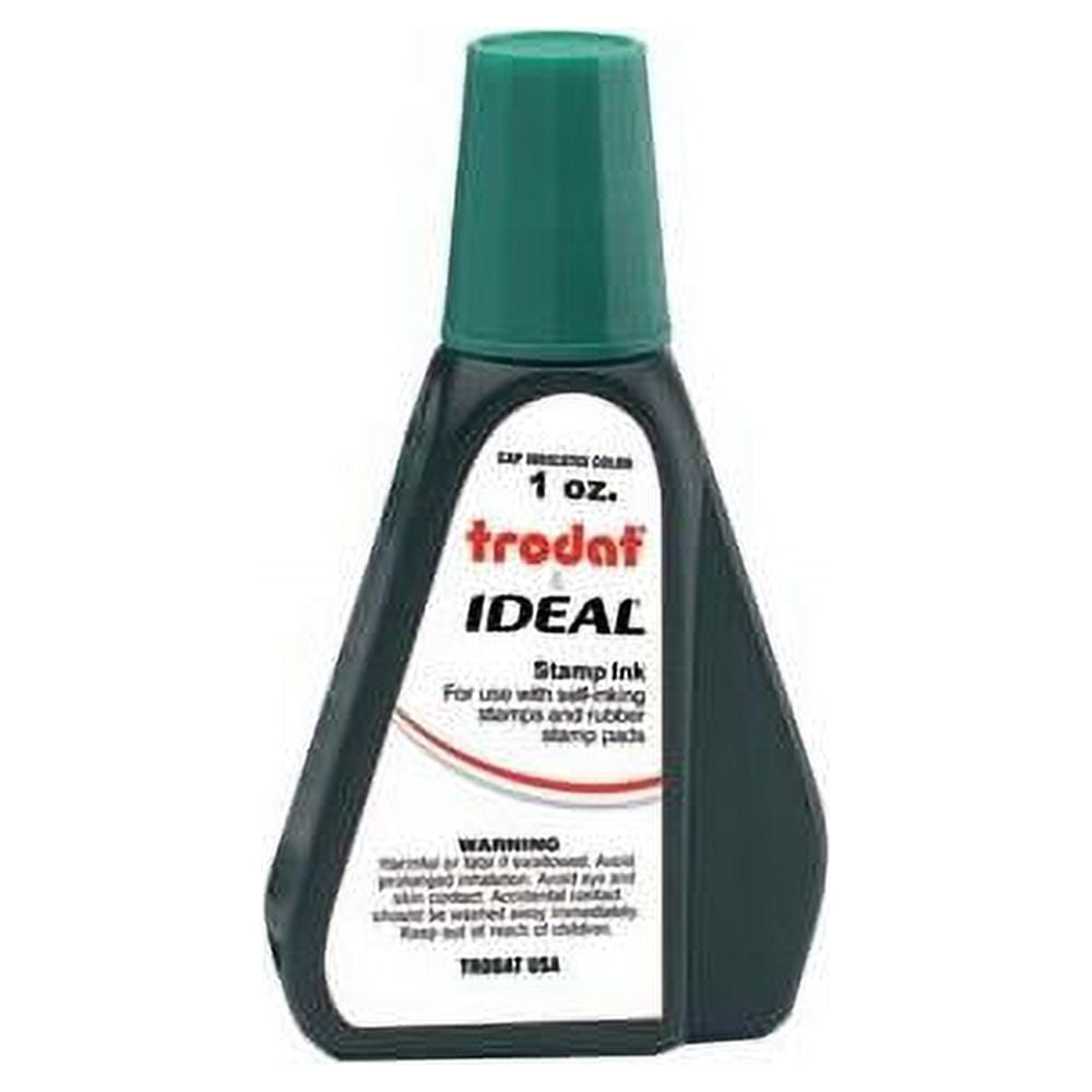 Self-Inking Stamp Ink - 1oz Refill Bottle- Green - Walmart.com