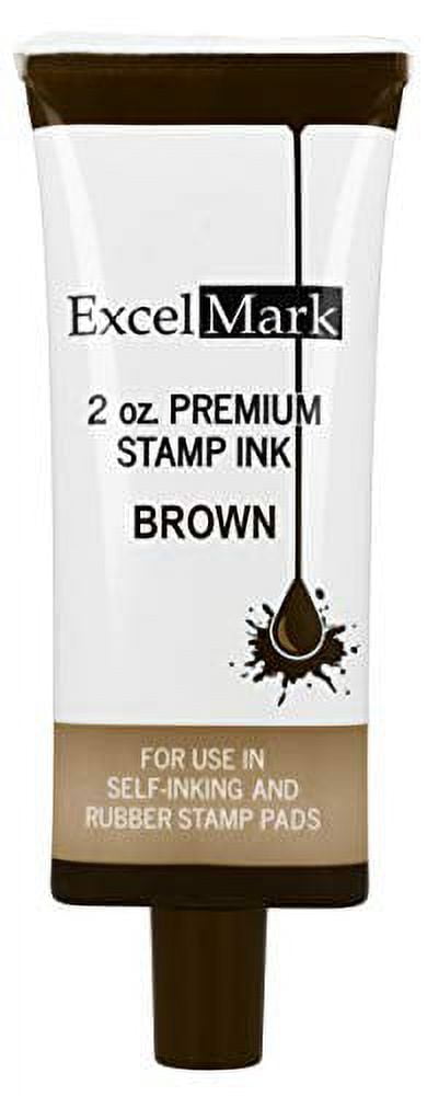 Self Inking Stamp Refill Ink - 2 oz. - Brown Ink - Walmart.com