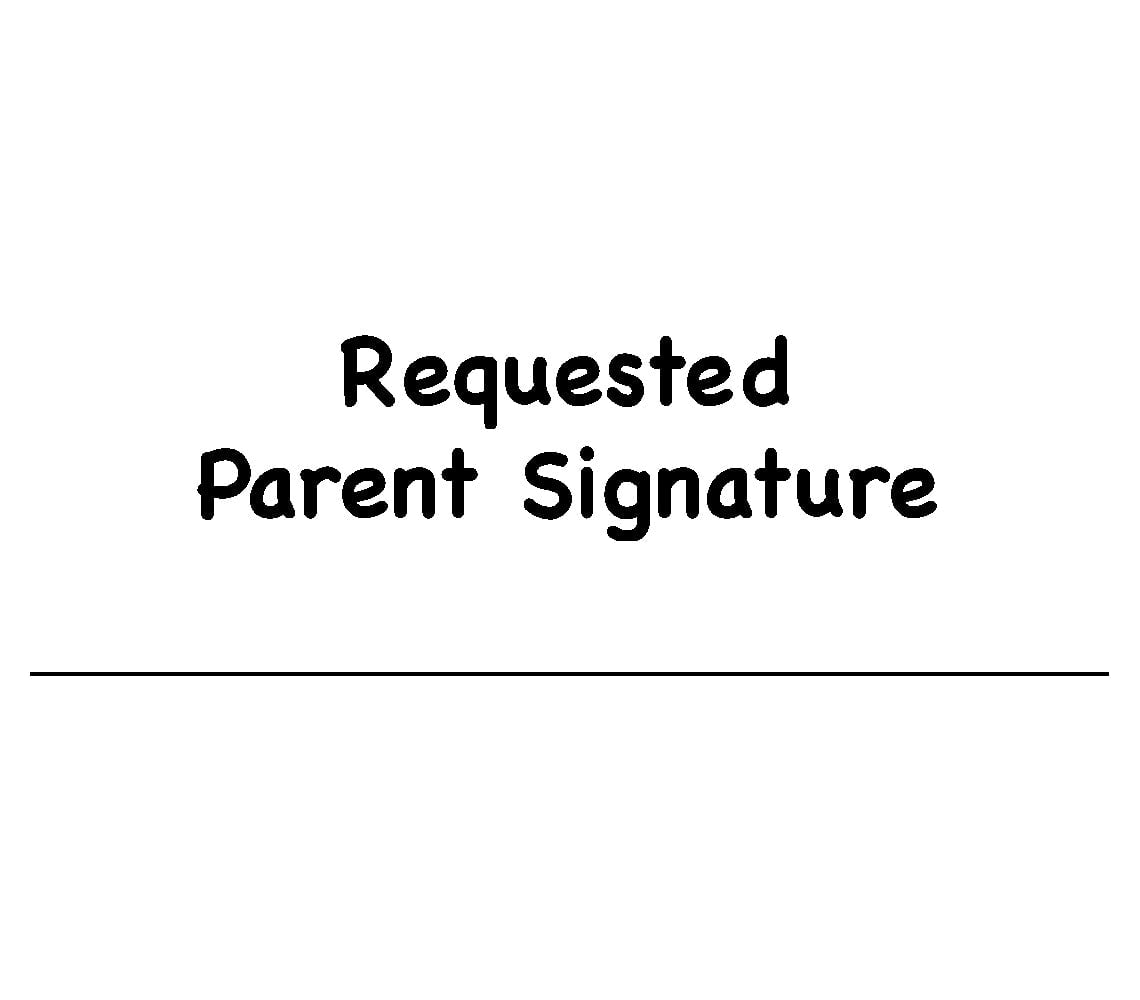 SHAPES ETC. Self Inking Teacher Stamp - Requested Parent Signature ...