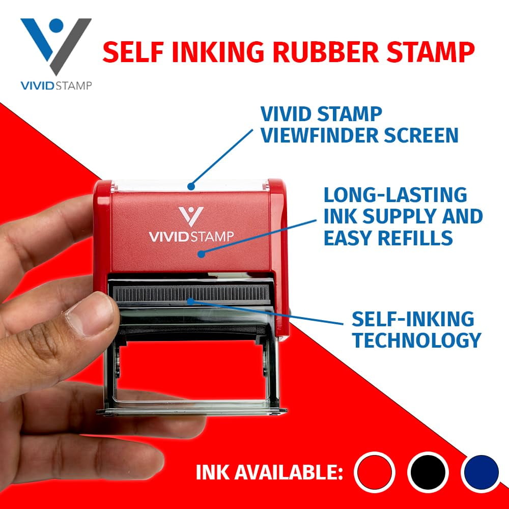 Self Inking Thank You Stamp Red Ink, Q-300 5 Pack, 3/4x1-7/8 Inch ...