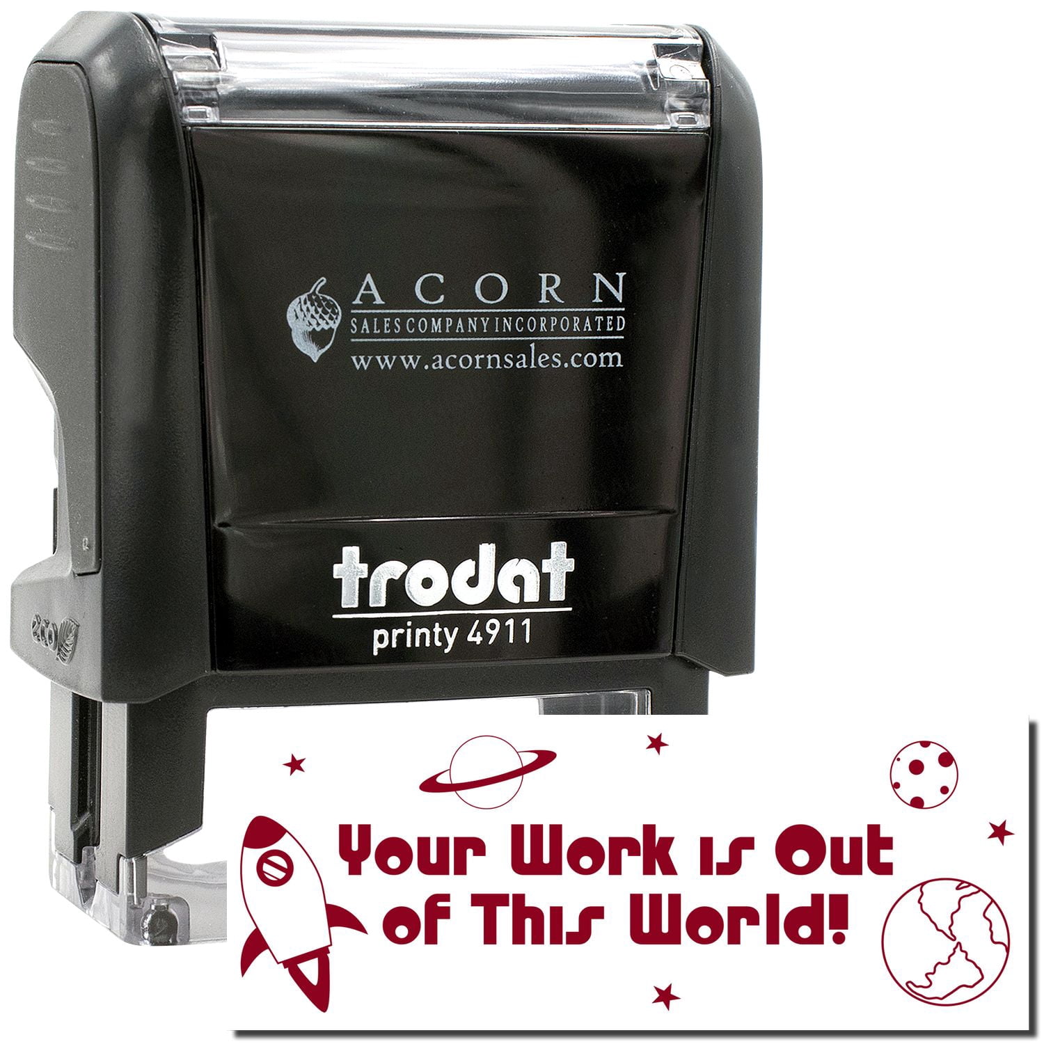 Self-Inking Your Work is Out of This World Stamp, Trodat Printy 4911 ...