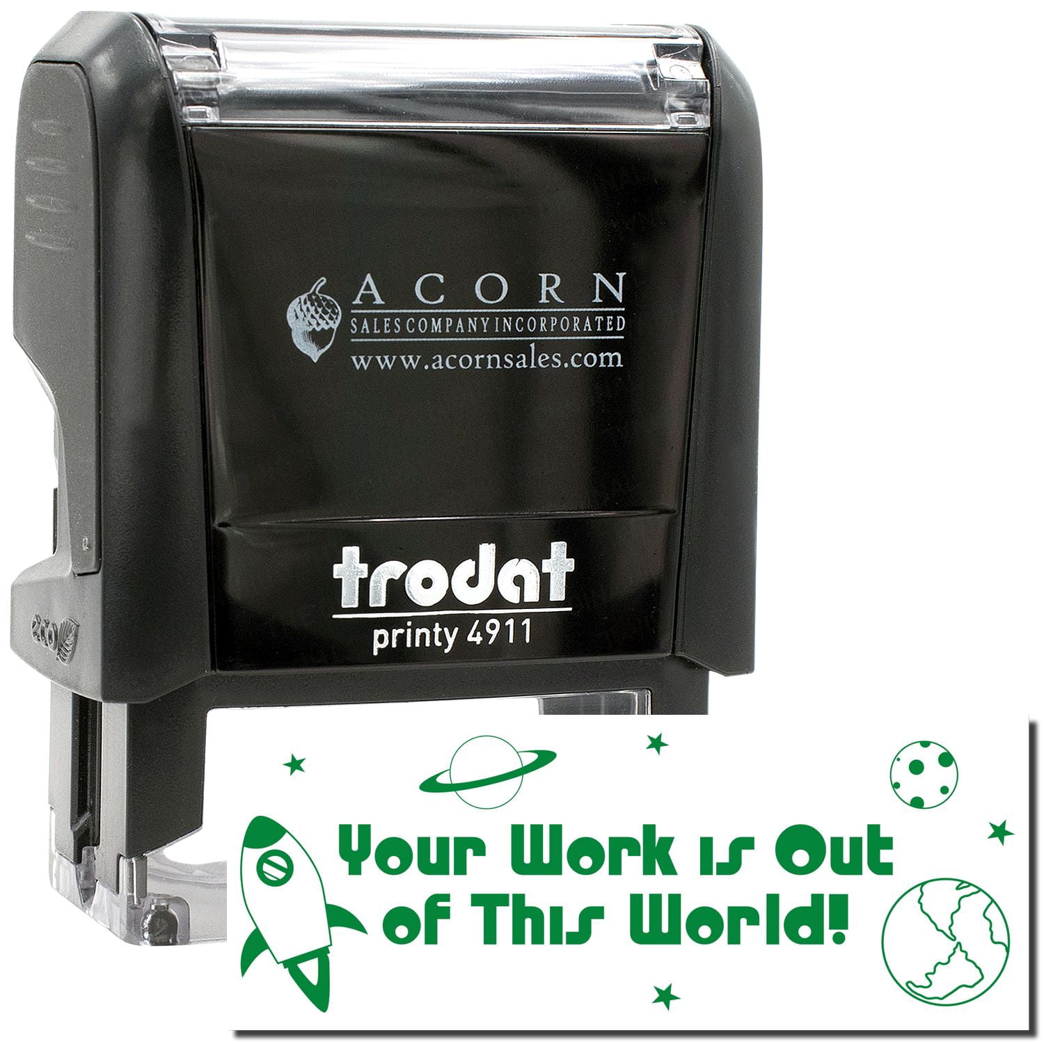 Self-Inking Your Work is Out of This World Stamp, Trodat Printy 4911 ...