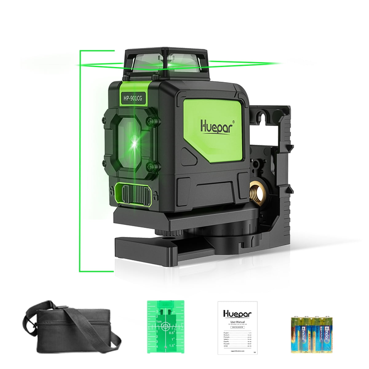 Self-Leveling Laser Level, Green Beam Cross Line Laser Level Tool with ...