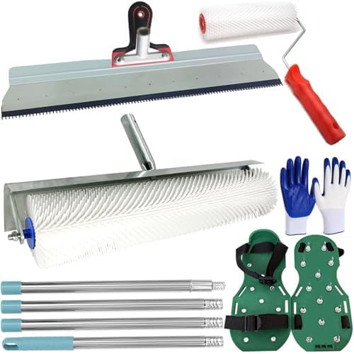 Self Leveling Tools Kit Spiked Roller 20 in 9 inch Epoxy Roller Spike ...