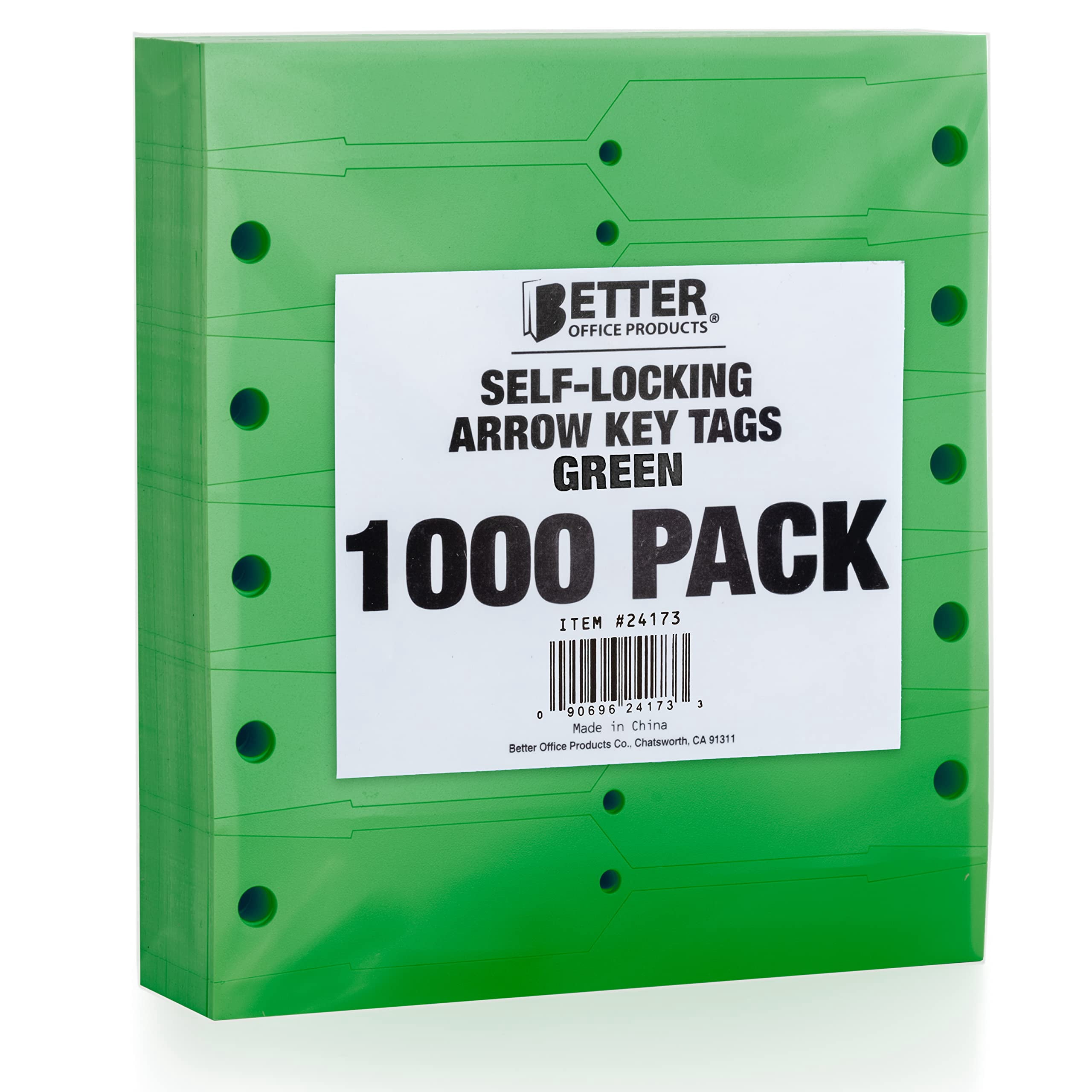 Self-Locking Arrow Key Tags, 1,000 Per Pack, 4.5" x 0.75", Plastic ID ...