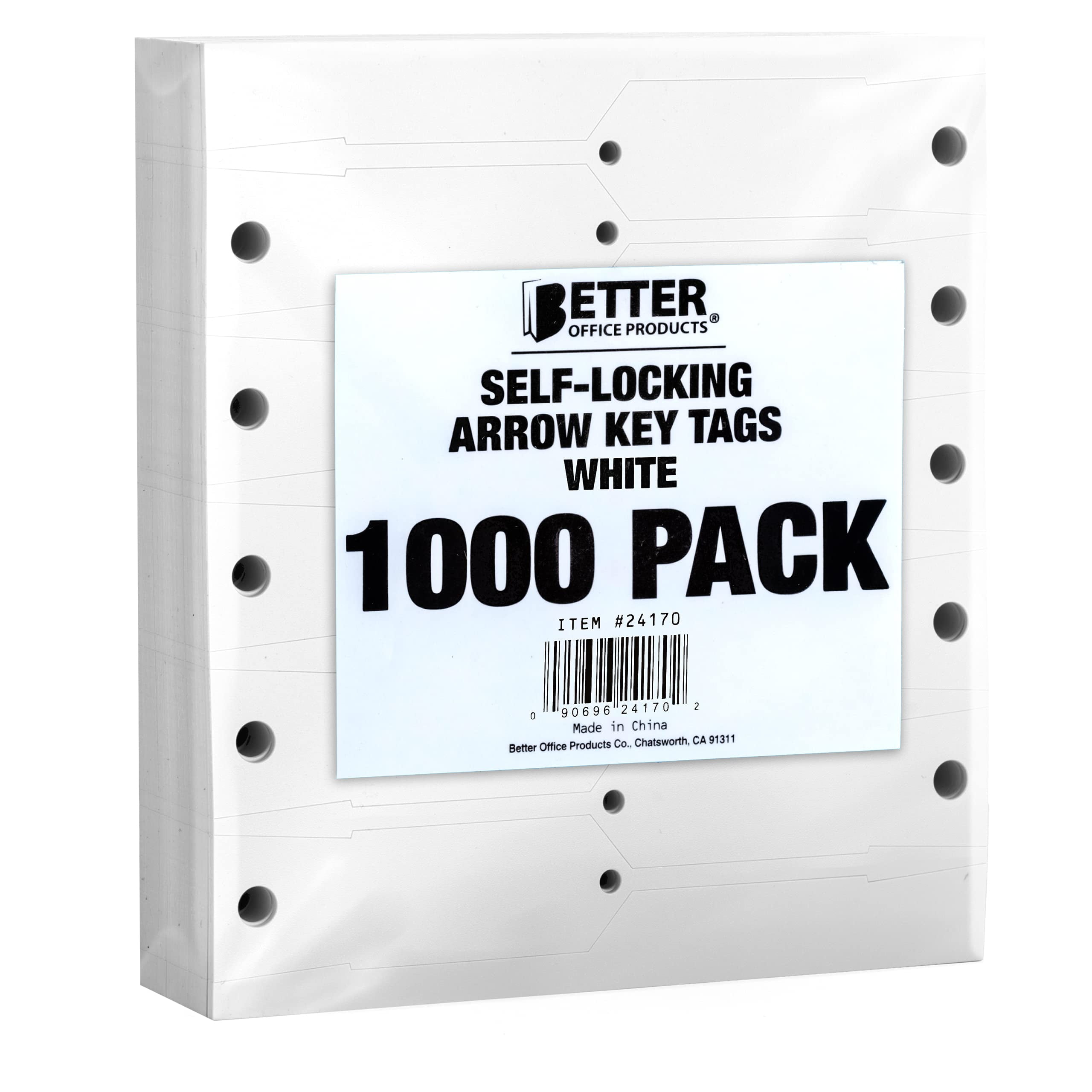 Self-Locking Arrow Key Tags, 1,000 Per Pack, 4.5" x 0.75", Plastic ID ...