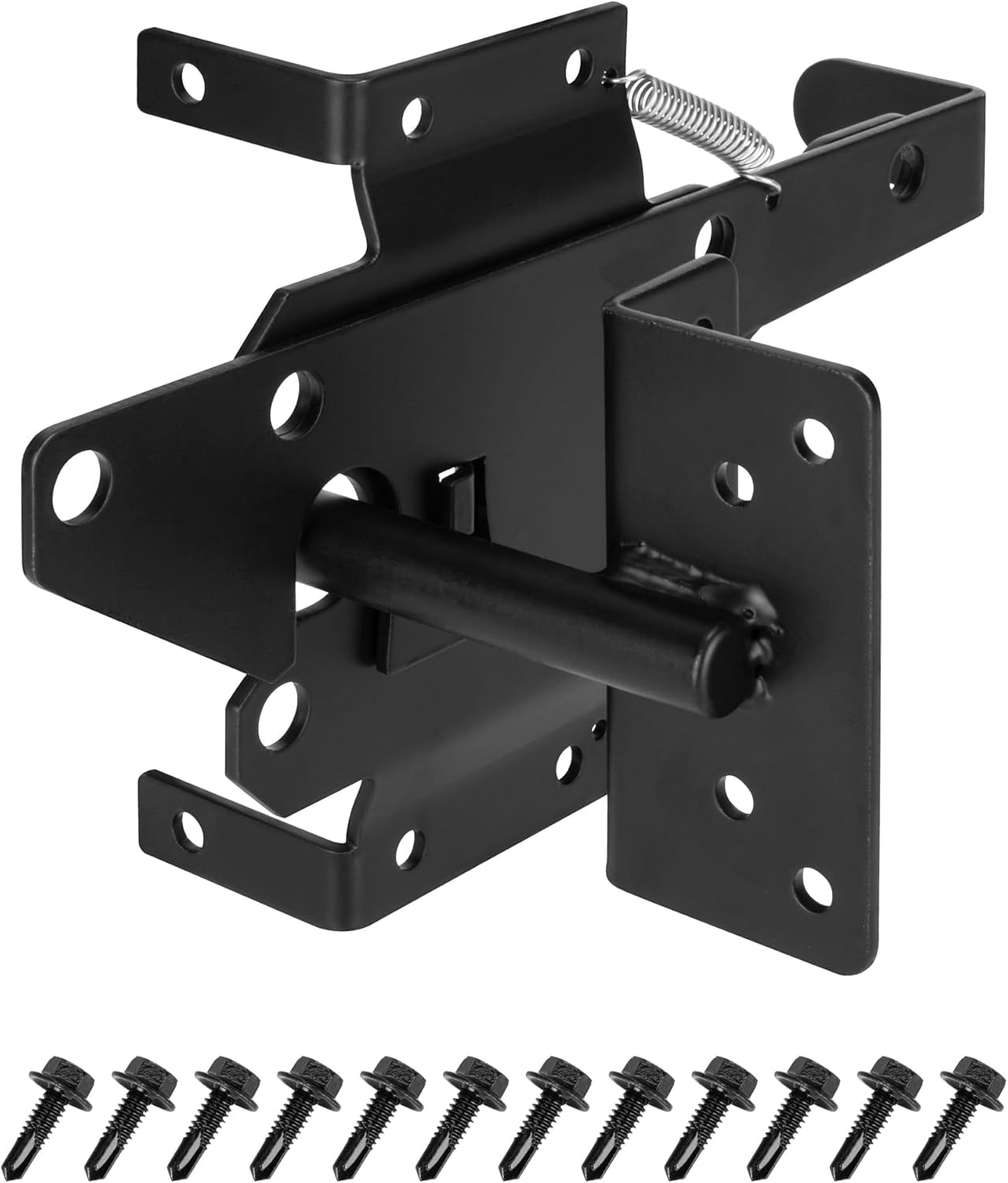 Self Locking Gate Latch Heavy Duty for Wooden Fence Gate, Post Mount ...