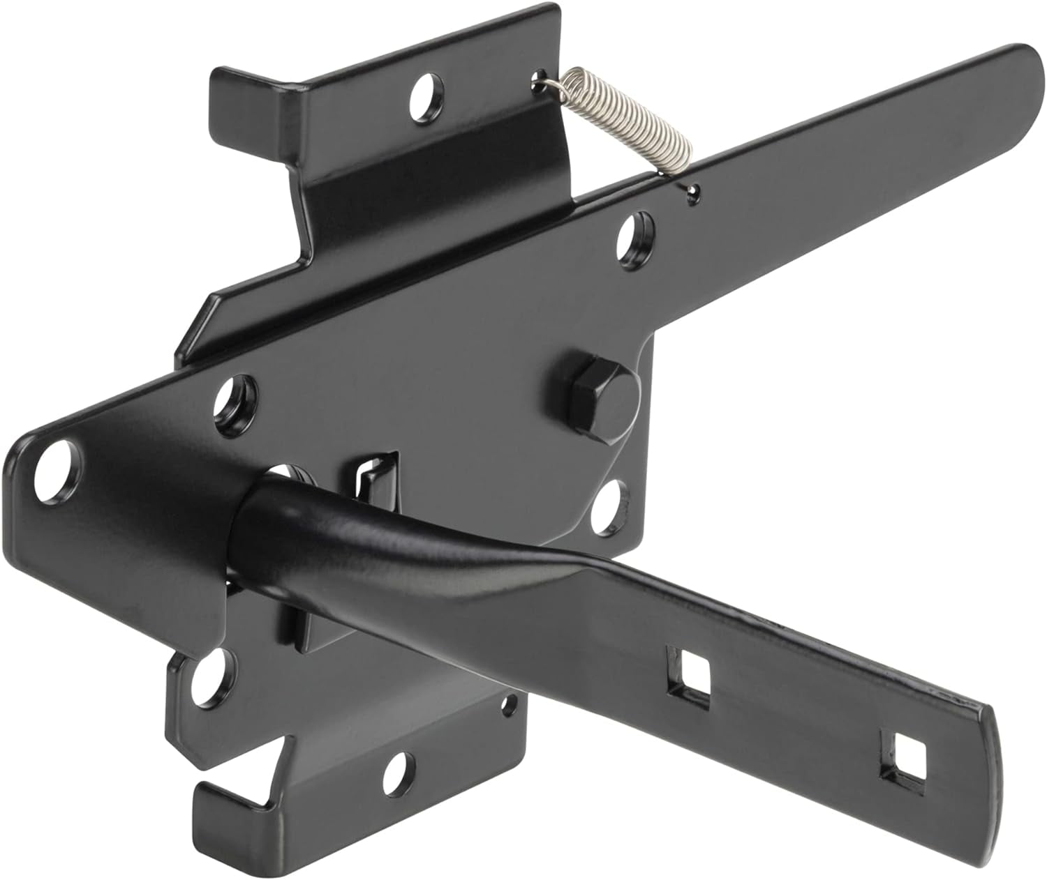 Self-Locking Gate Latch Heavy Duty for Wooden Fence, Post Mount Automatic Gravity Lever for PVC ...