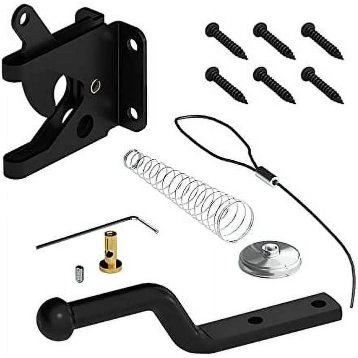 Self Locking Gate Latch for Wooden Fence Heavy Duty, Gravity Lever ...