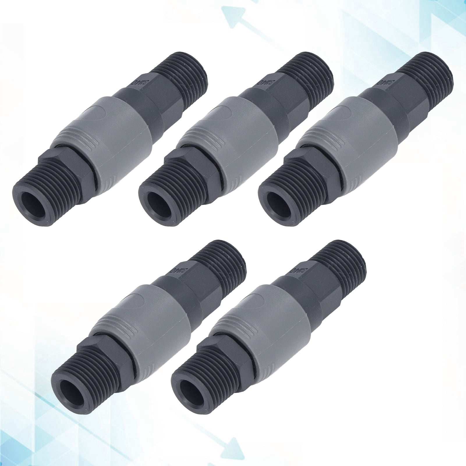 Self,Locking Quick Connects, 5Set PVC Fittings for Air Hose Machinery ...