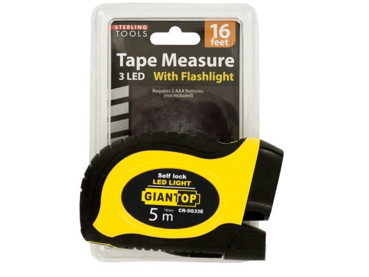Self-Locking Tape Measure with LED Flashlight - Walmart.com