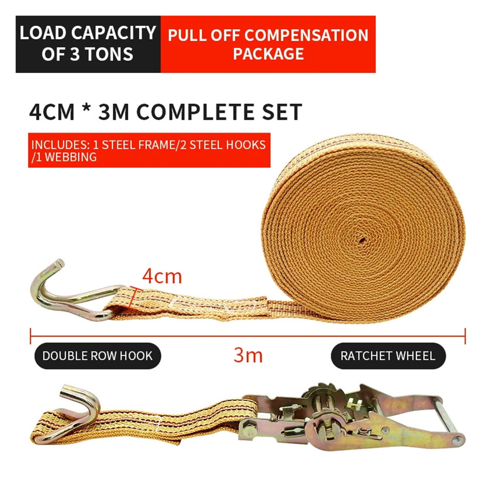 Self Locking Truck Binding Strap Tightener Small Ratchet Design For ...