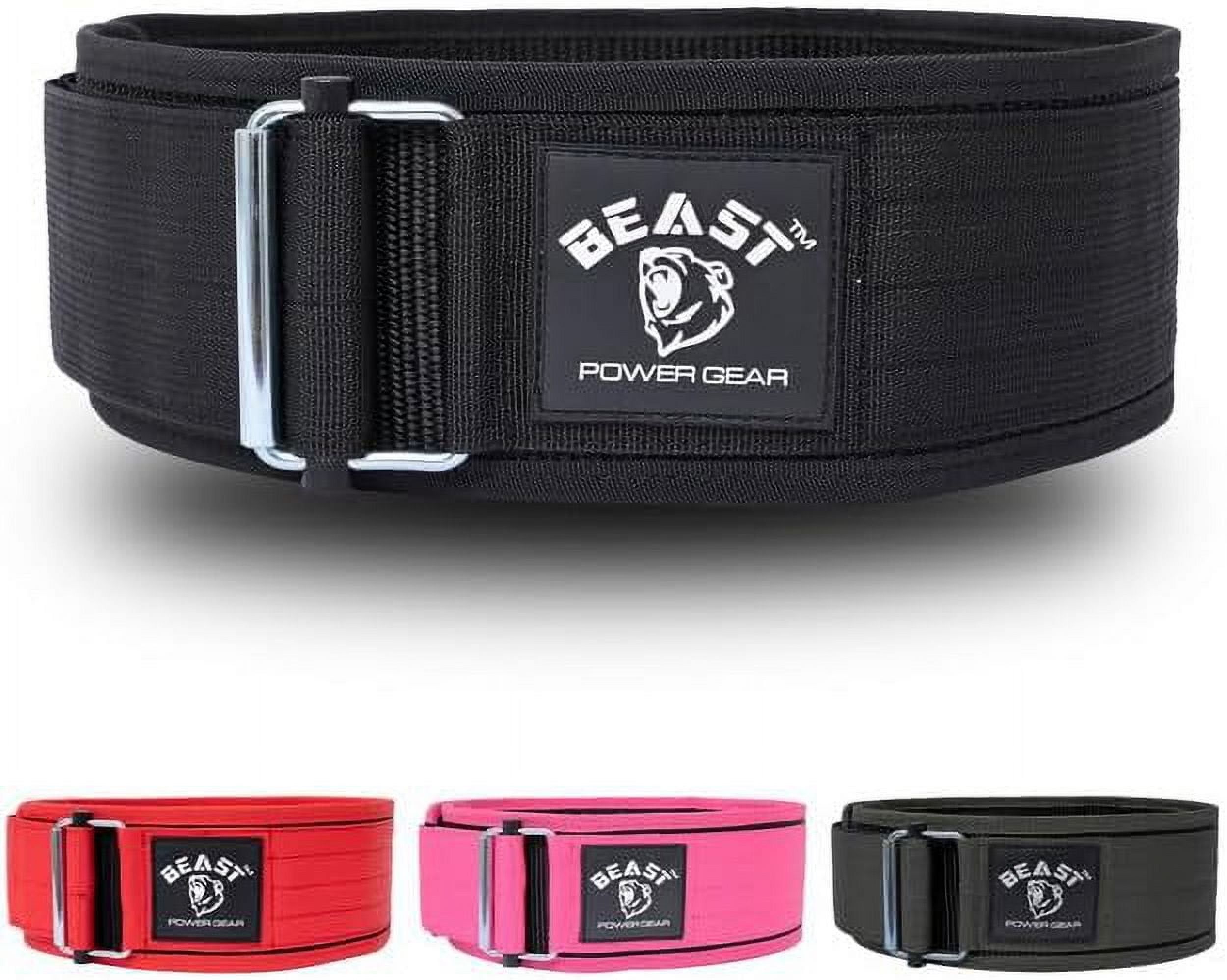 Self-Locking Weight Lifting Belt for Men & Women – 4-Inch Metal Roller ...