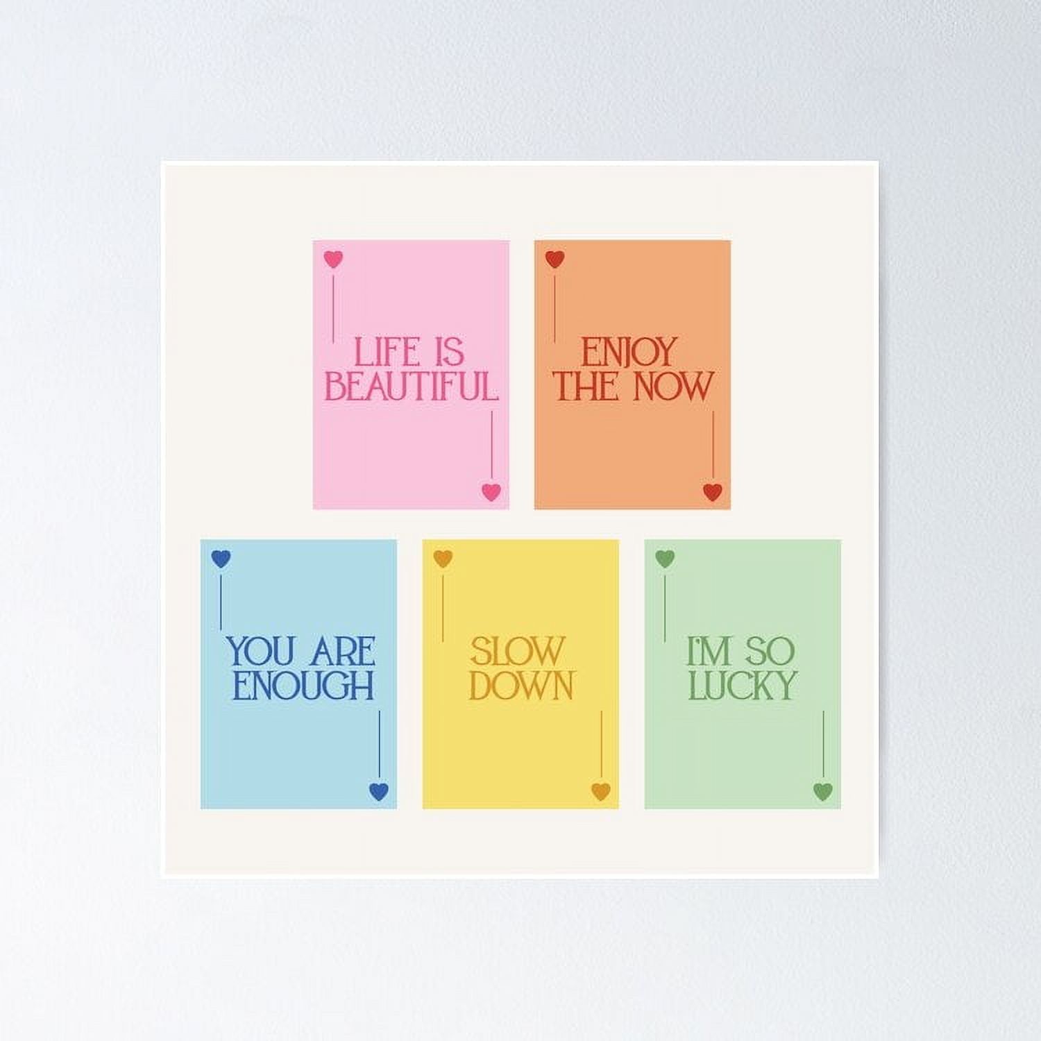 Self Love Affirmations Card Deck Sticker Pack UNFRAMED Poster, 18x24 ...