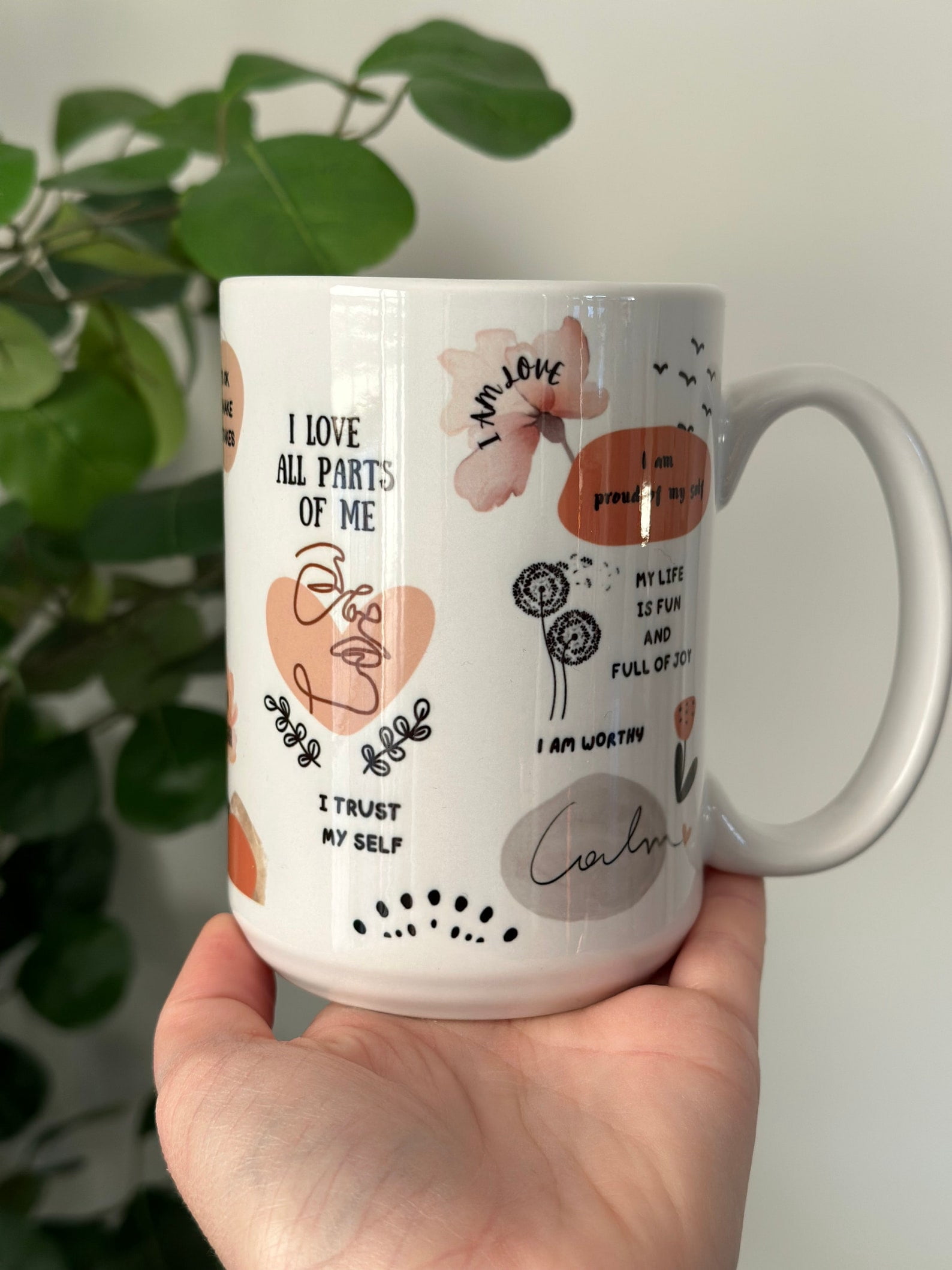 Self Love Mug, Mental Health mug,Daily Affirmations mug, Daily ...