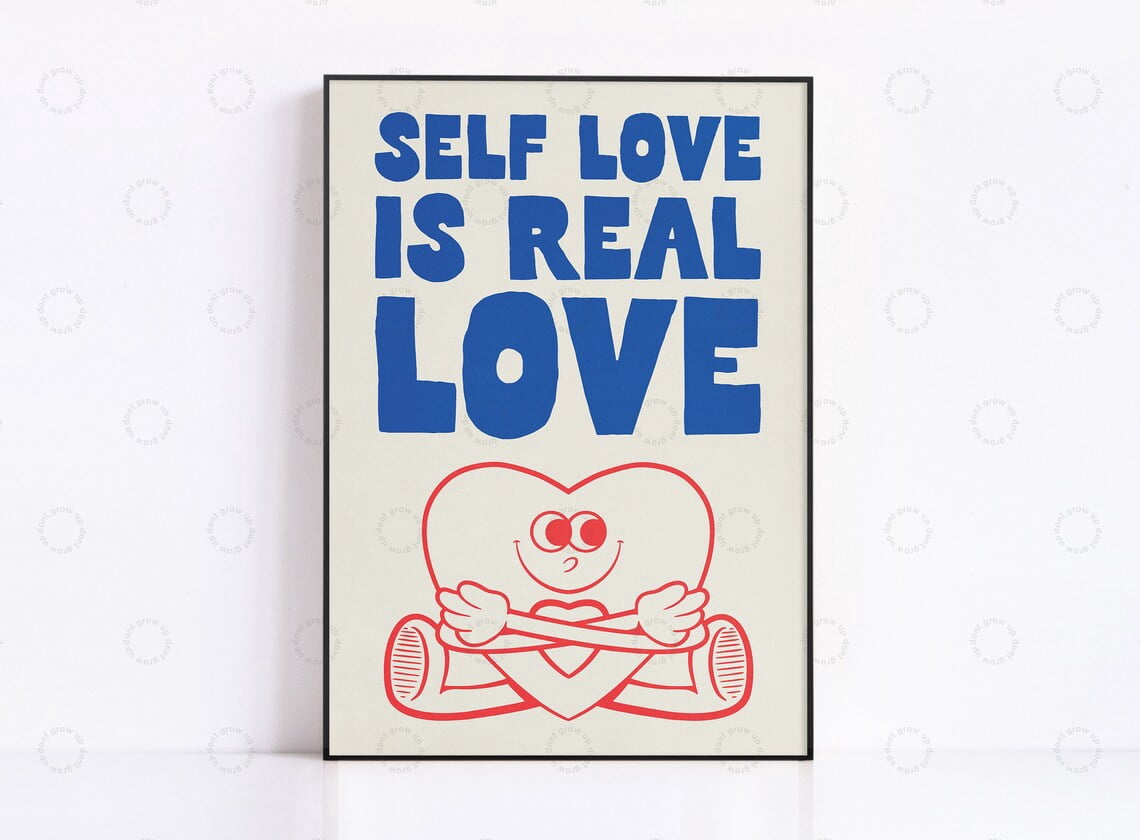 Self Love Print, Love Yourself Poster, Motivation Poster, Positive ...