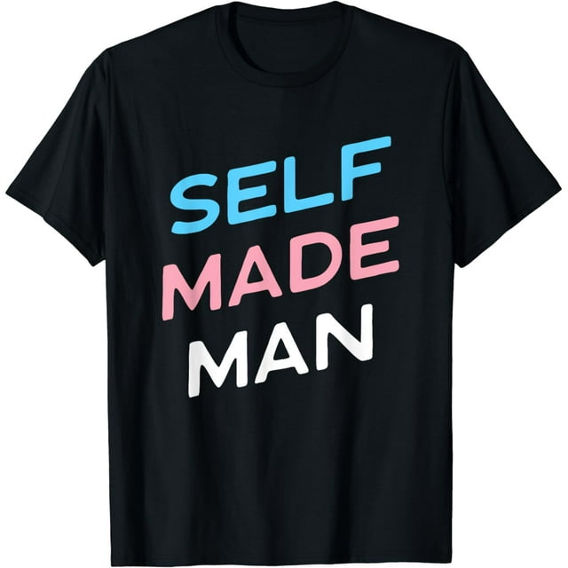 Self Made Transgender Man T-Shirt LGBT Trans Pride Flag FTM - Walmart.com