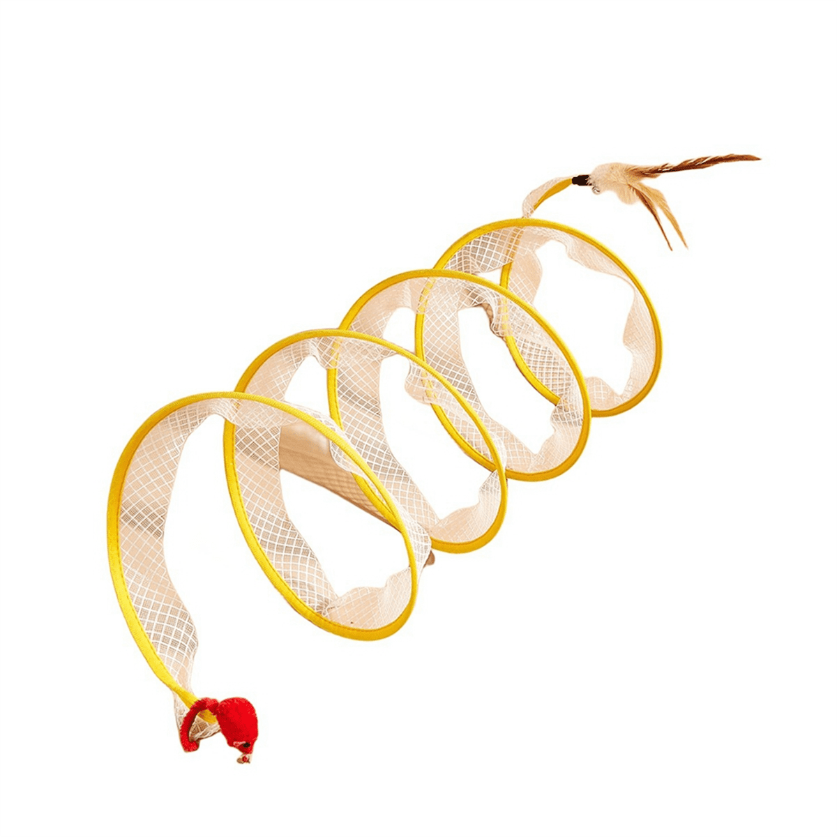 Self Play Cat Hunting Spiral Tunnel Toy,Portable Cattycoil Safe Toy ...