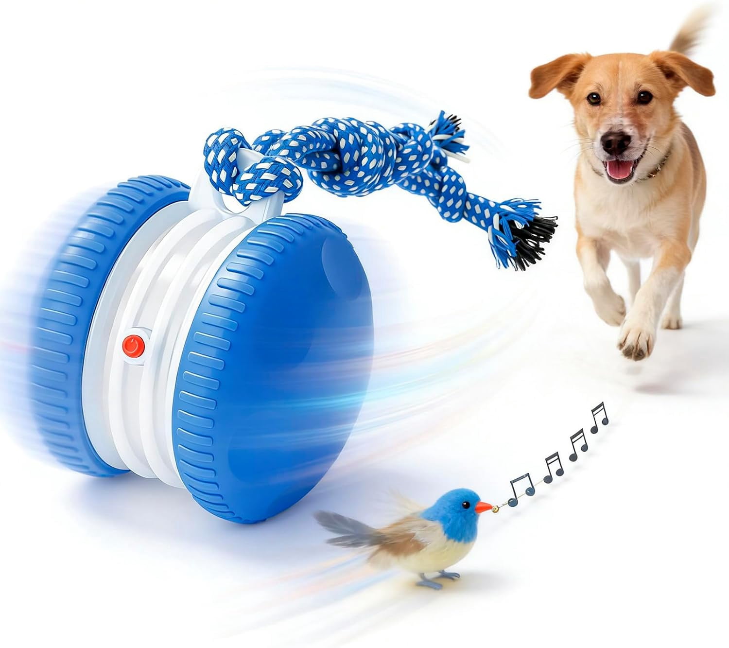 Self-Playing Interactive Ball, Chew-Resistant & Quiet Automatic Rolling ...