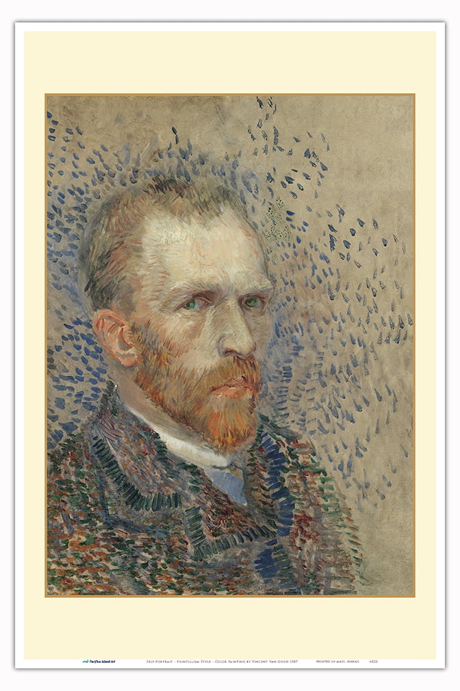 Self-Portrait - Pointillism Style - From an Original Color Painting by ...