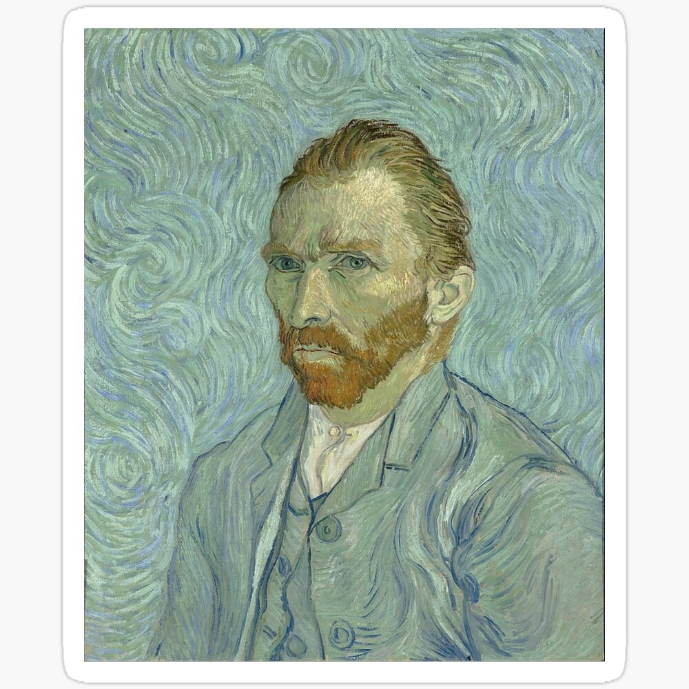 Self-Portrait, September 1889 By Vincent Van Gogh Sticker Phone Decal ...