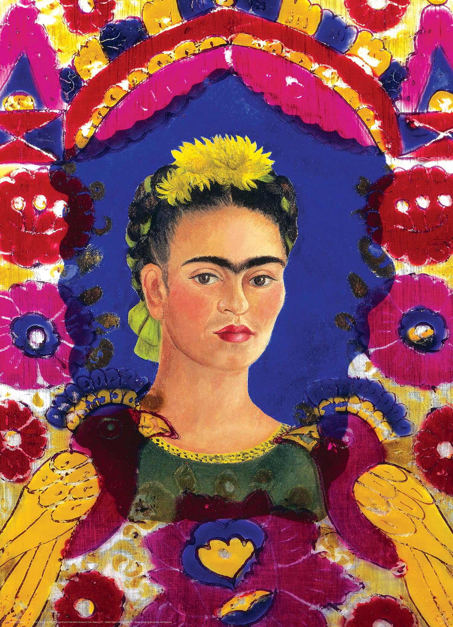 Self Portrait, The Frame EC36 by Frida Kahlo 1000-Piece Puzzle ...
