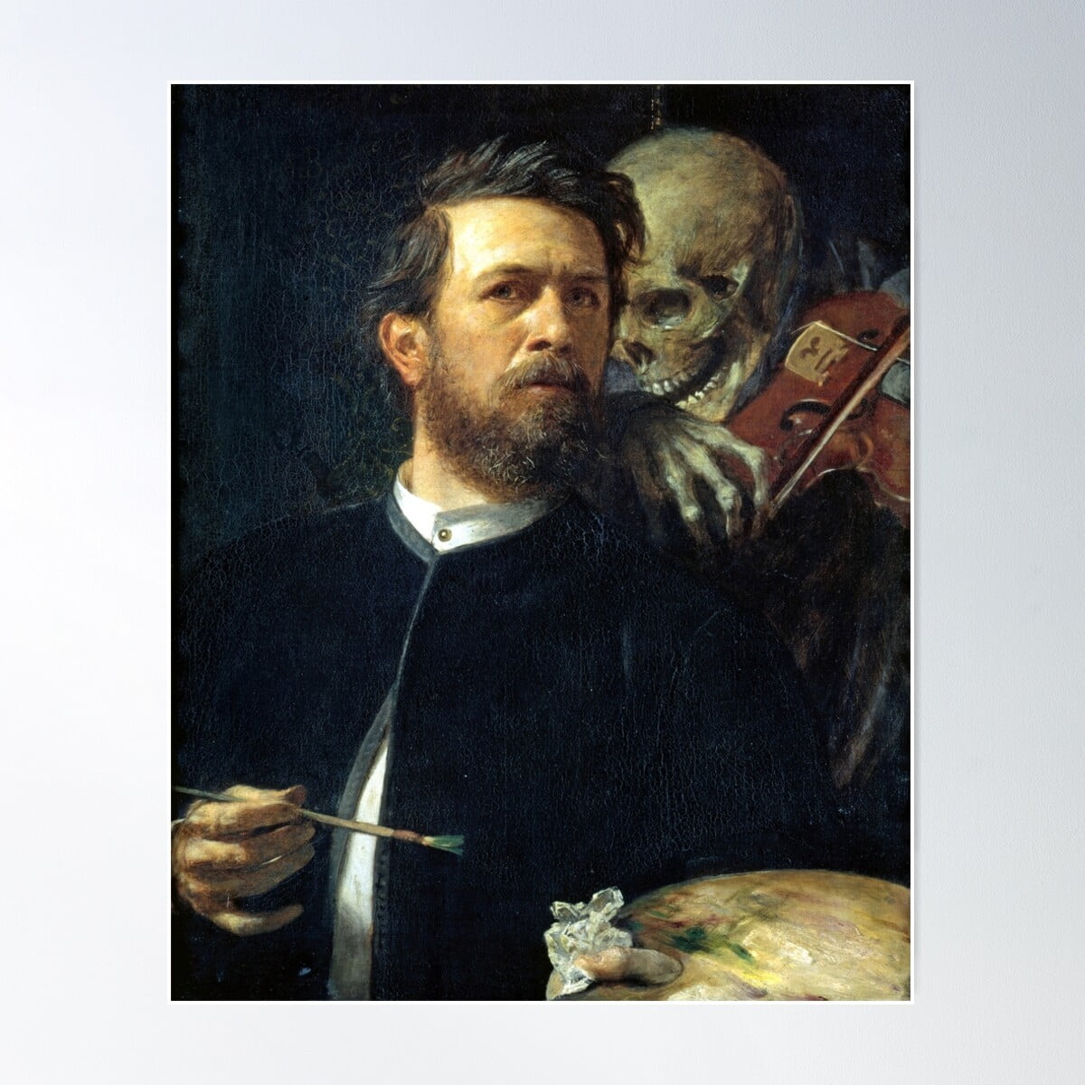 Self Portrait With Death Playing The Fiddle - Arnold Bocklin Poster ...