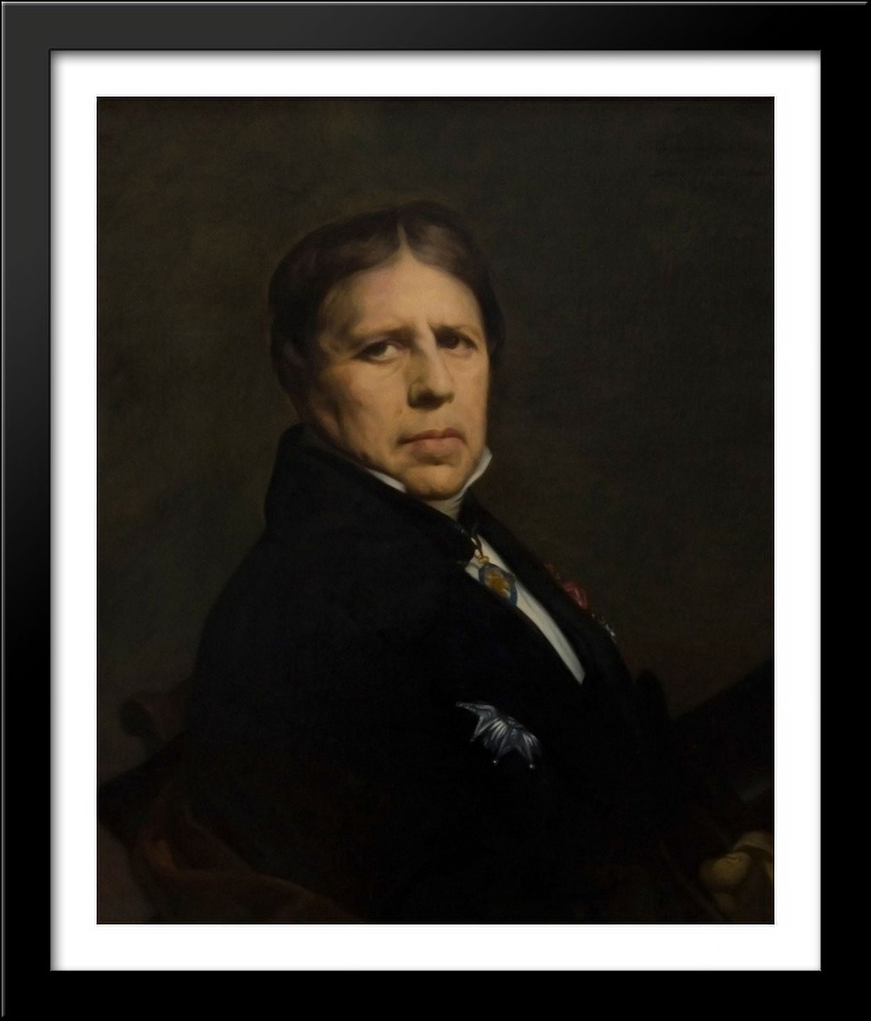 Self-Portrait at the age of 79 years old 28x34 Large Black Wood Framed ...