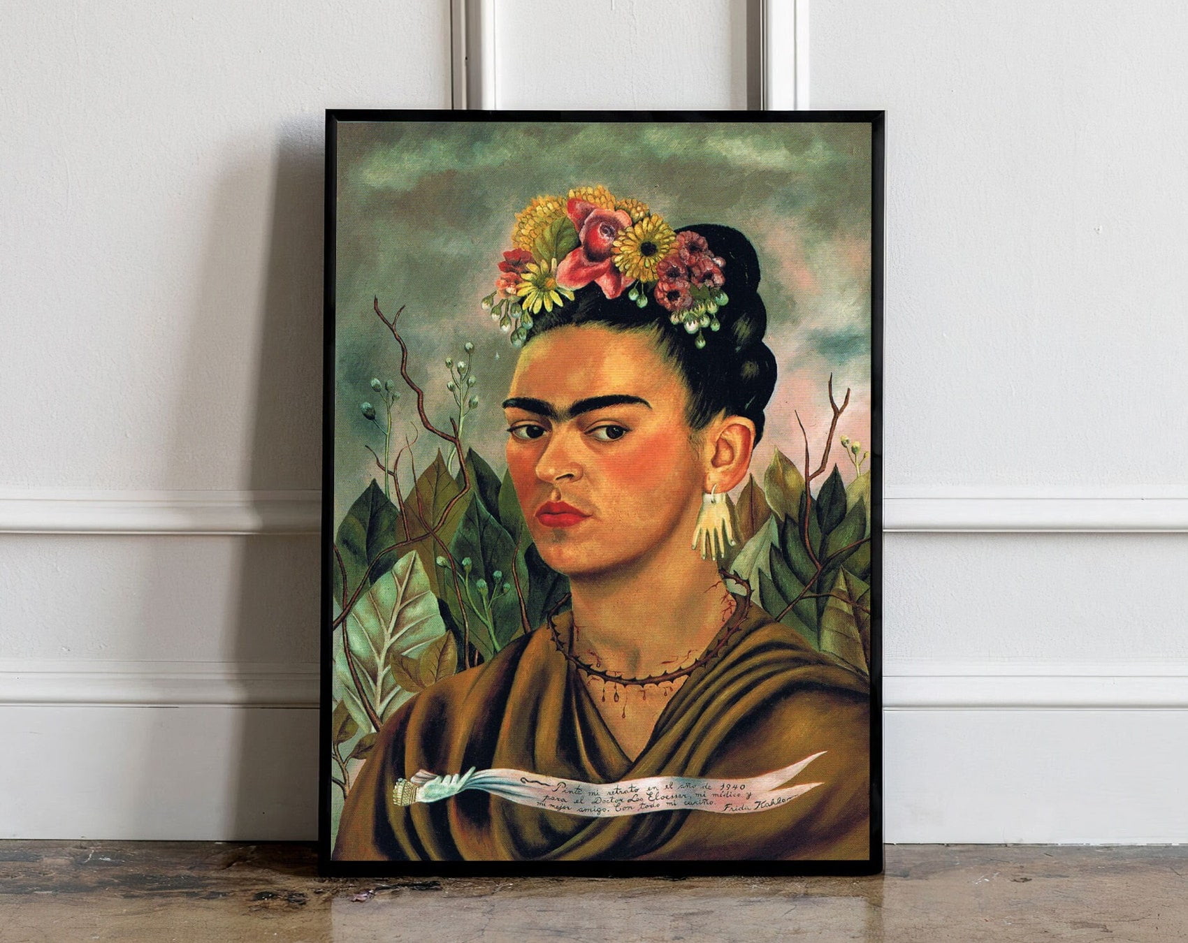 Self Portrait by Frida Kahlo Print, Frida Kahlo exhibition Poster ...