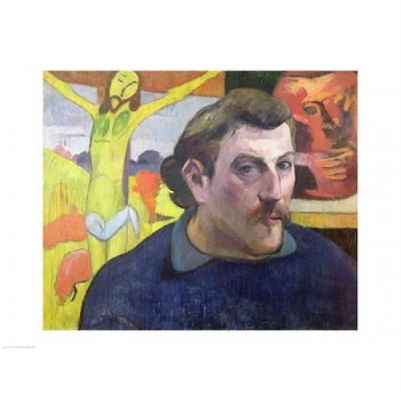 Self Portrait with The Yellow Christ 1890 Poster Print by Paul Gauguin ...