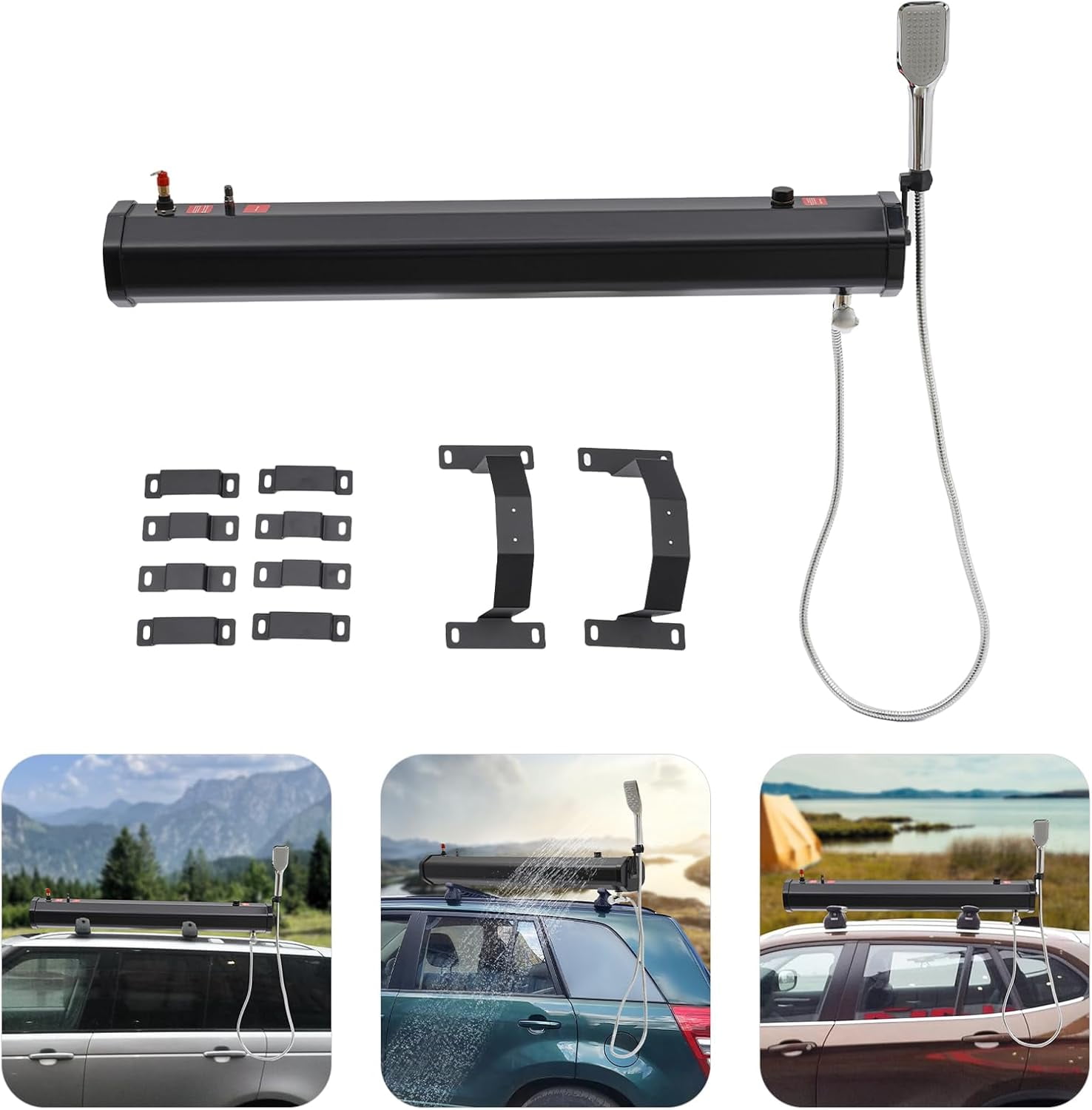 Self-Pressurized Water Tank for Camping Shower, 18L/4.76Gal Off Road ...