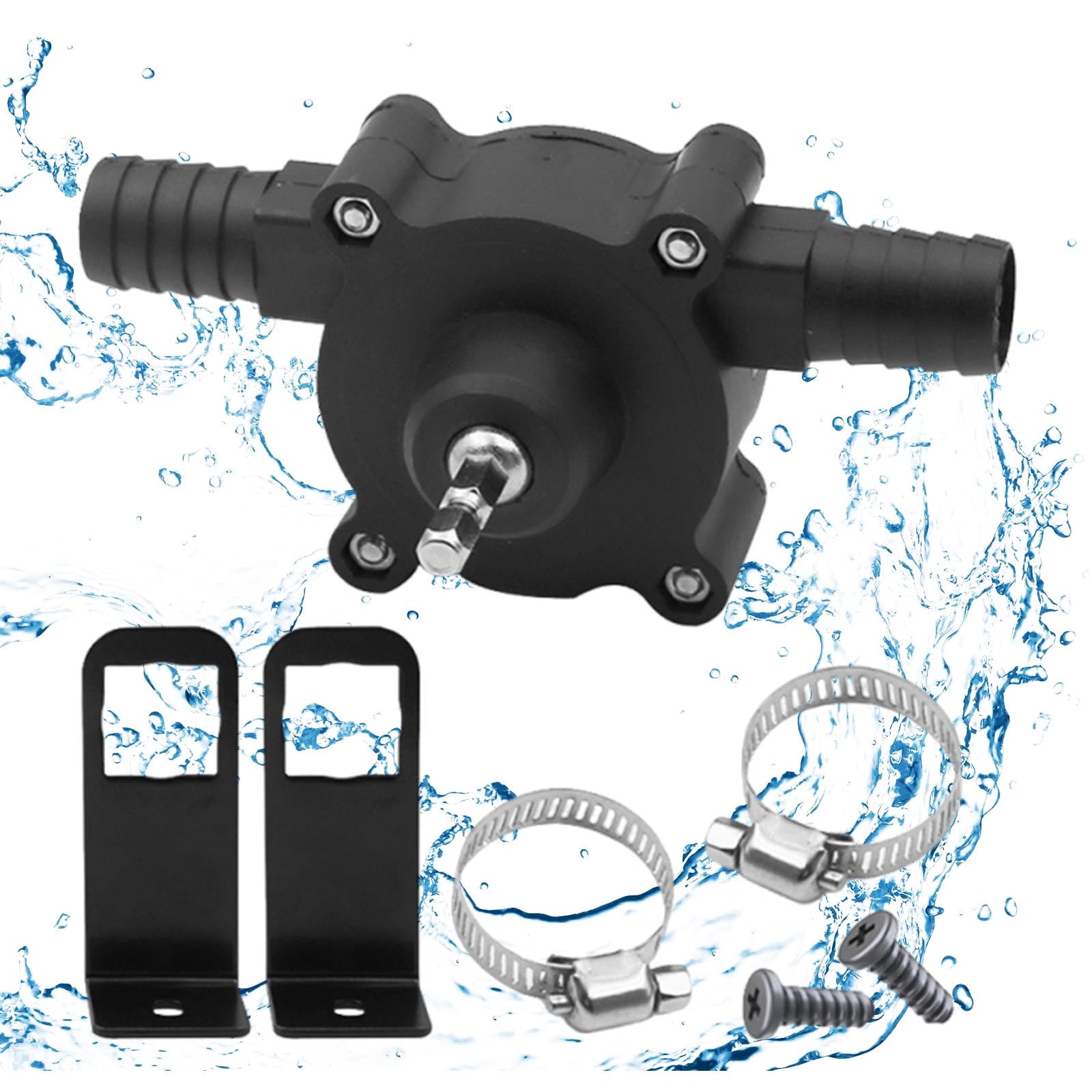 Self-Priming Transfer Pump, Portable Hand Drill Pump Water Transfer ...