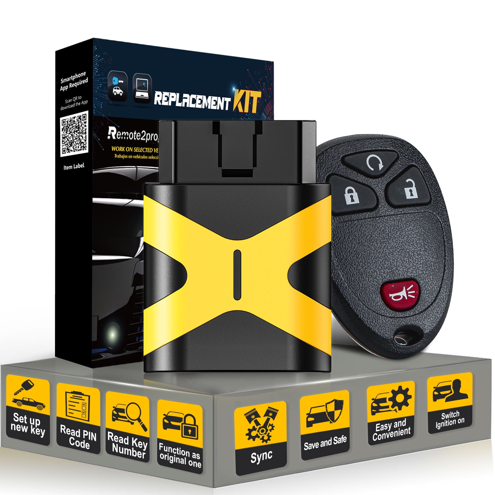 Self Programmable Car Key Keyless Entry Remote Replacement for 2007 ...