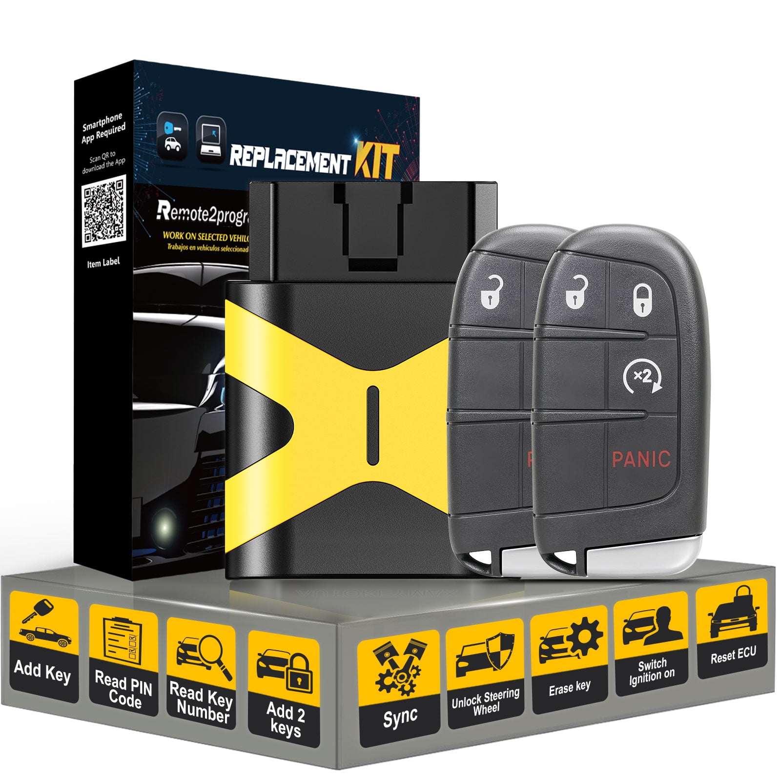 Self Programming Keyless Entry Remote Car Smart Key Fob for No Working ...