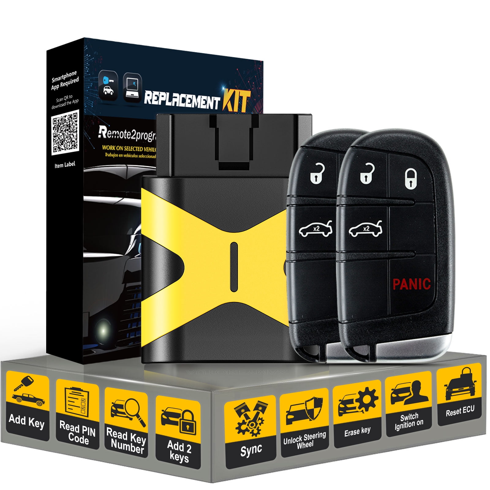 Self Programming Smart Keyless Entry Car Key Control for No Working Key ...