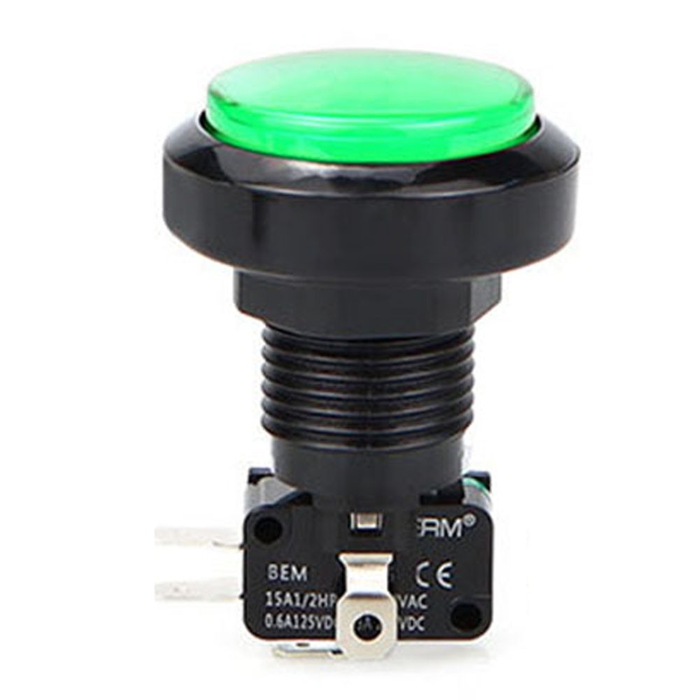 Self Reset Game Console Push Button Switch Micro Switch For Arcade Game Console BEM-Y46-Green ...