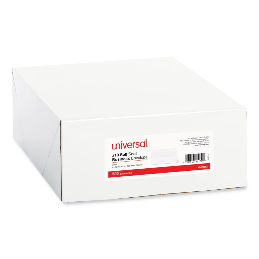 Walmart Self-Seal Business Envelope, #10, Peel Sealable, Stick Close ...