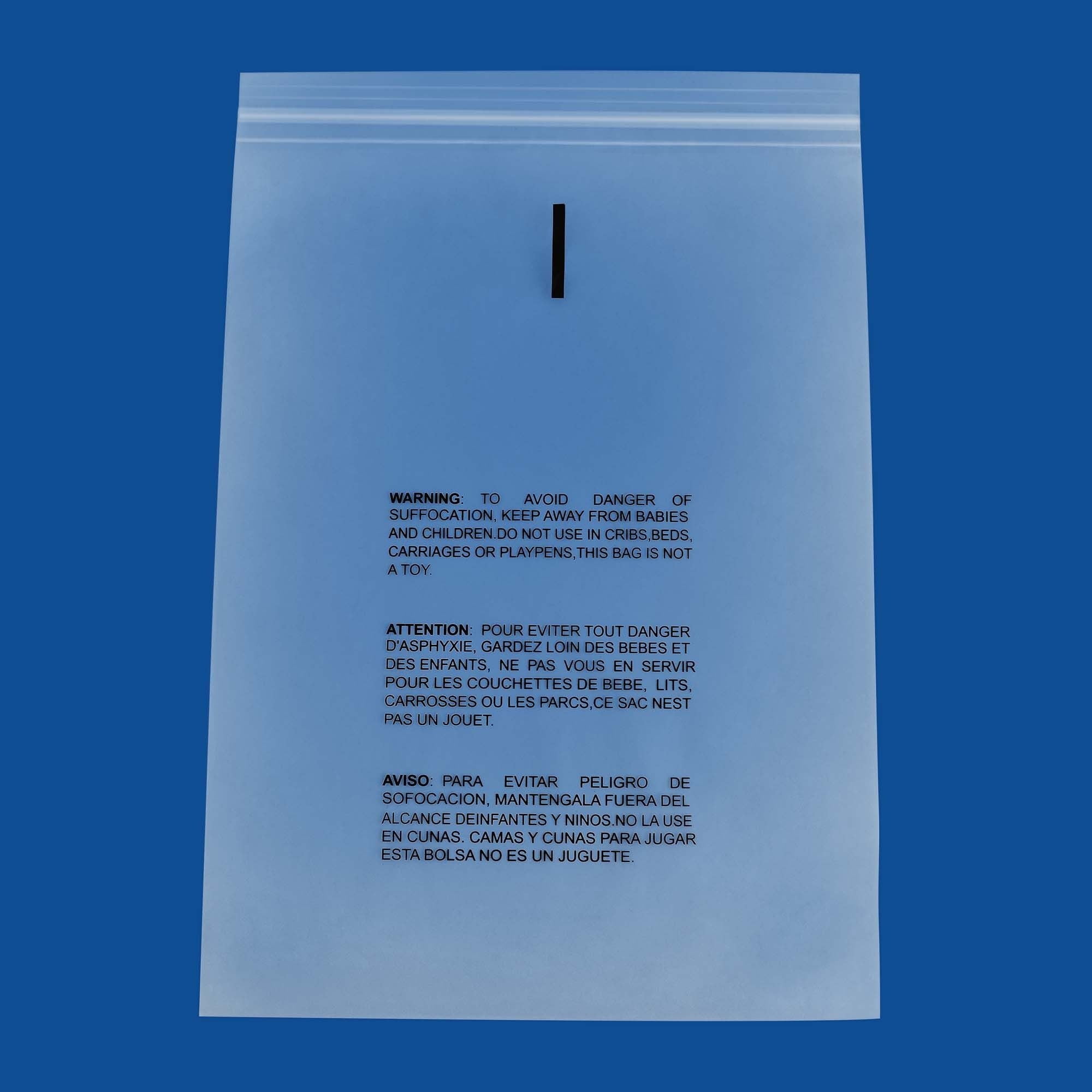 Self Seal Resealable Clear Polyethylene Bags w/ Suffocation Warning ...