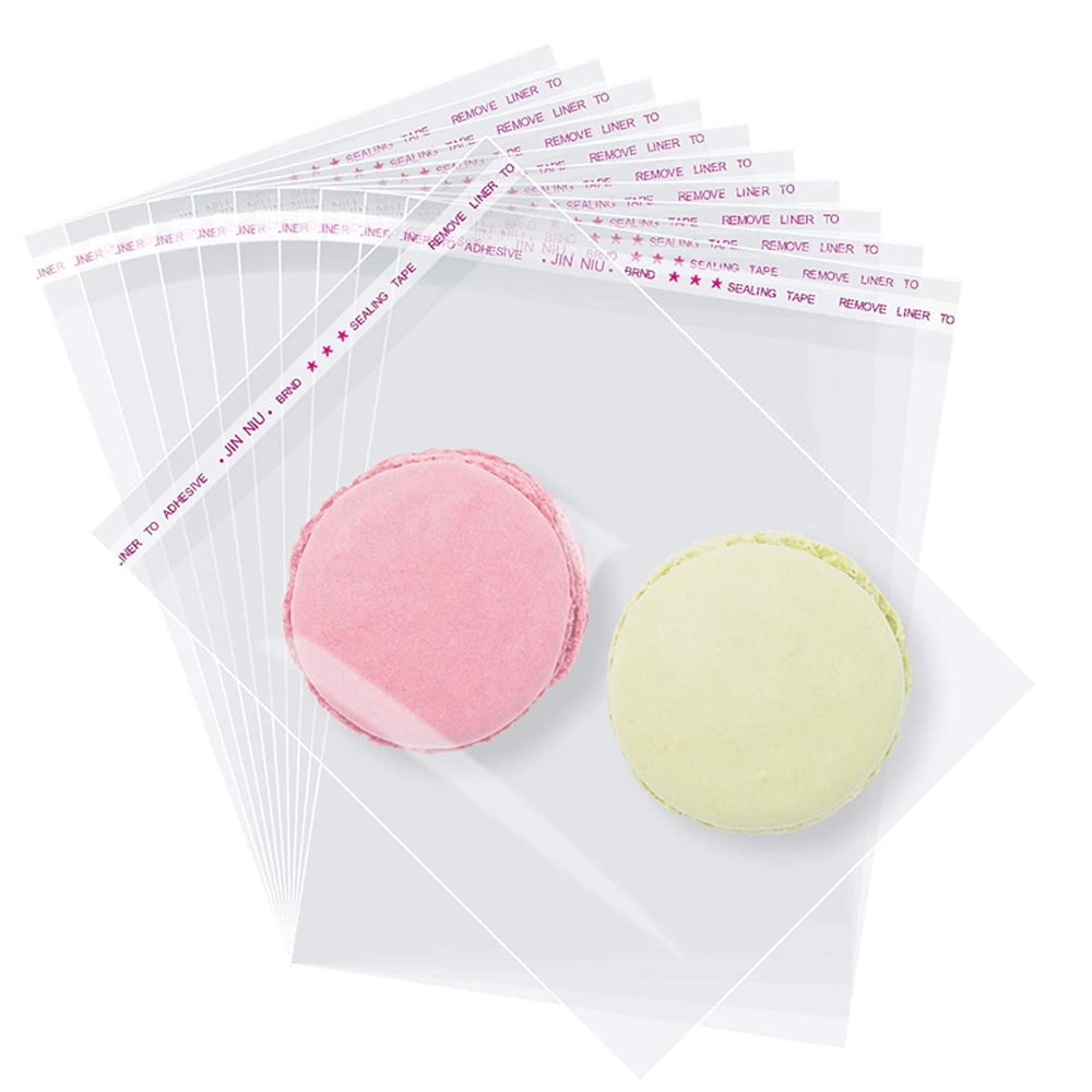 Self Sealing Cellophane Bags,200 Pcs Clear Cookie Bags Resealable ...